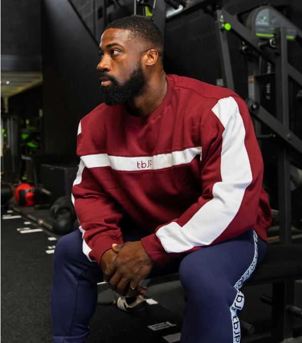 TbJP Maroon Panel Sweater